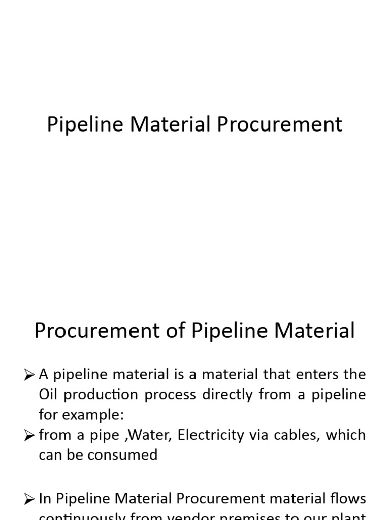 Pipeline Material Procurement | Download Free PDF | Goods | Pipeline Transport