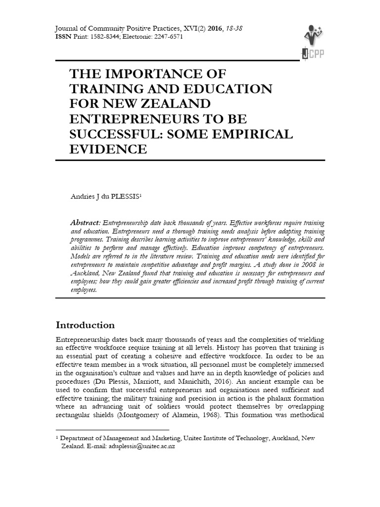 Jcpp 16 2 Pdf Entrepreneurship Learning 4399