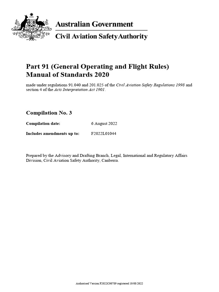 Mos 91 | PDF | Instrument Flight Rules | Visual Flight Rules