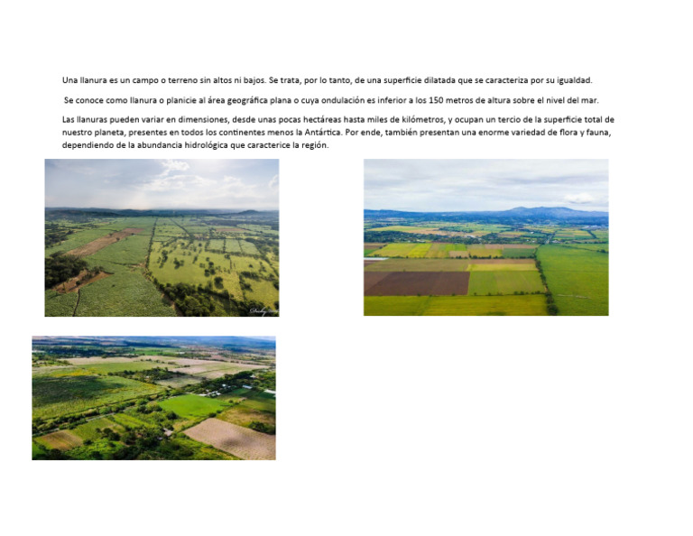 Definición y características de llanuras | PDF | Hogar, jardinería y bricolaje | Tecnología
