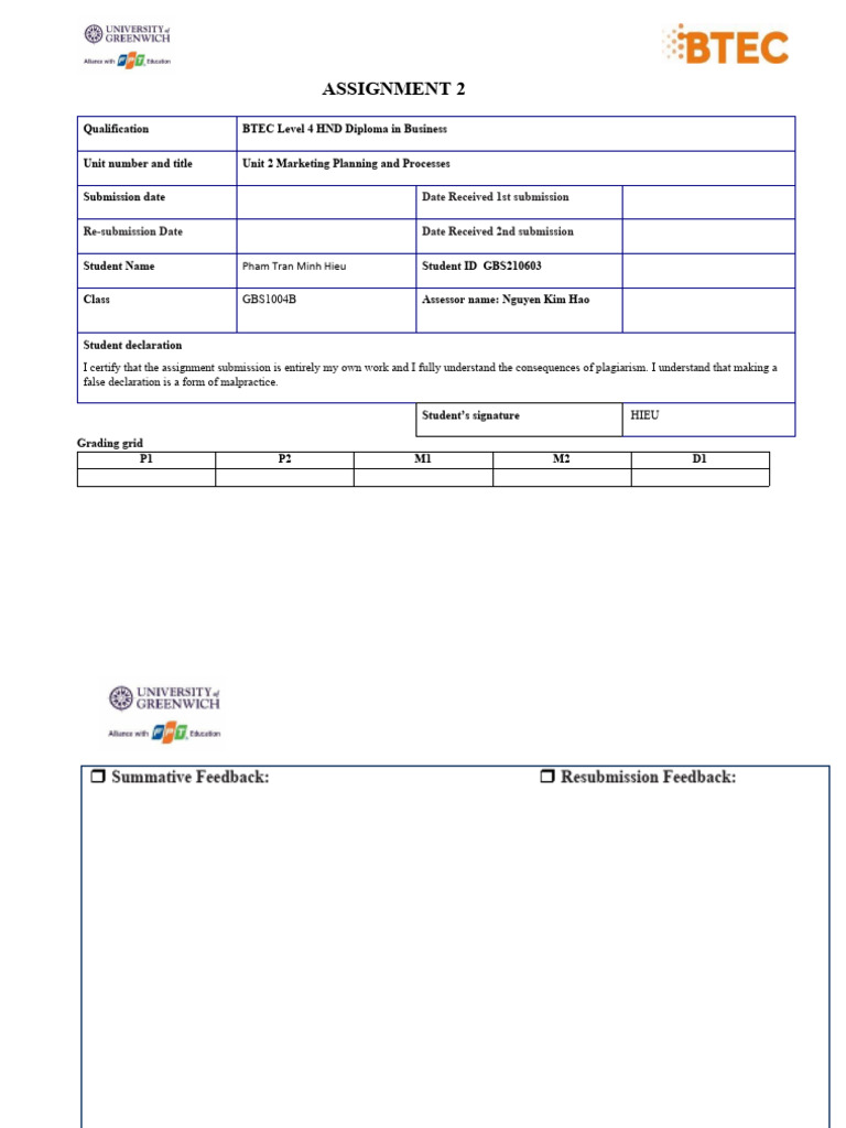 5033 - ASM2 - Tran Ngoc Bao Tram - GBS210614 | PDF