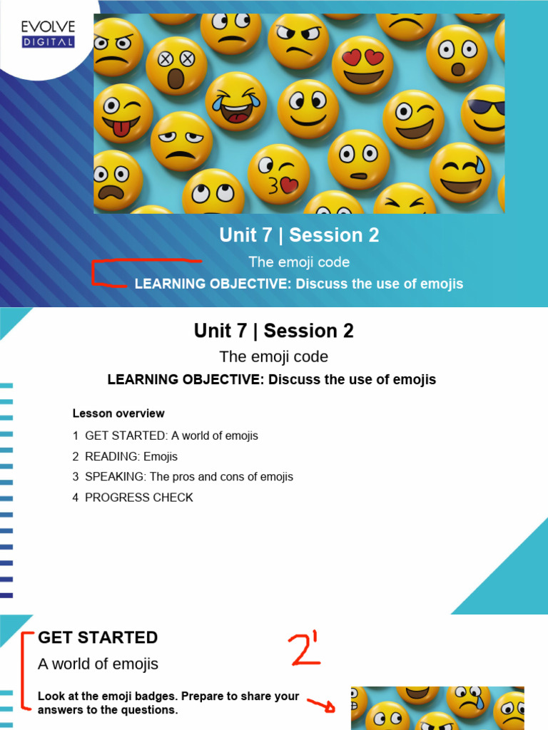 Unit 7 - Session 2: The Emoji Code | PDF
