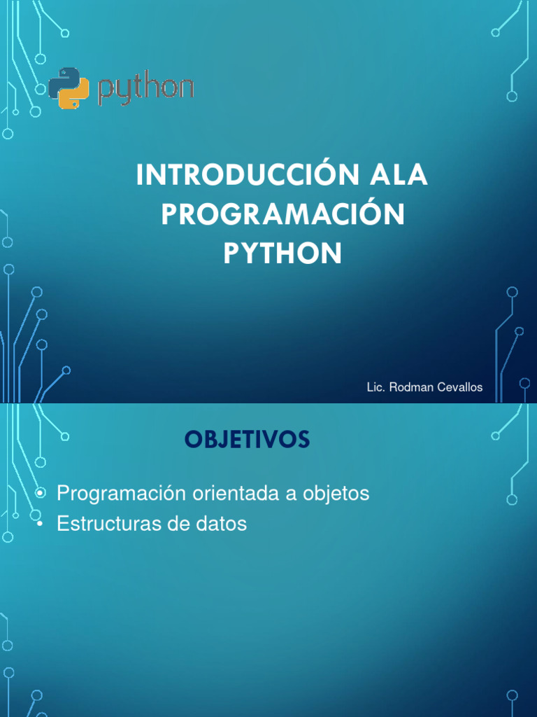 Introducción A La Programación - Python | PDF | Objeto (informática) | Python (lenguaje de ...