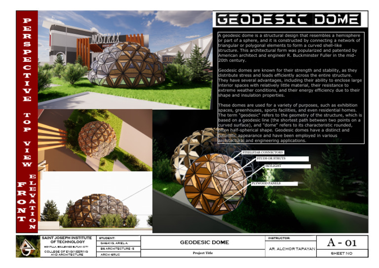 GEODESIC PDF | PDF | Dome | Building Engineering