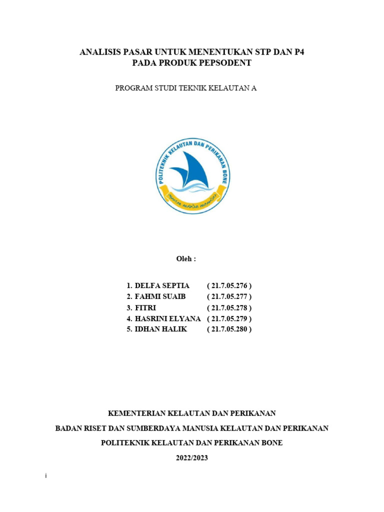 Analisis Pasar Untuk Menentukan STP Dan p4 | PDF | Bisnis | Pengelolaan ...