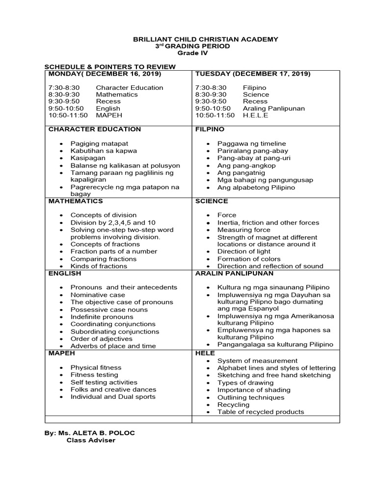 3rd Grading Exam | Download Free PDF | Drawing | Force