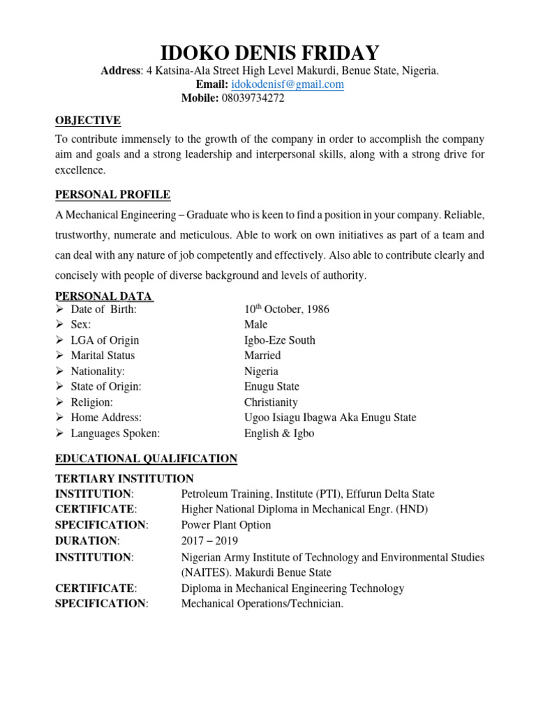 Idoko Denis Friday 2 | PDF | Nigeria