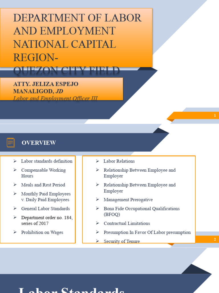 Labor Standards and Relations Overview | PDF | Employment | United ...