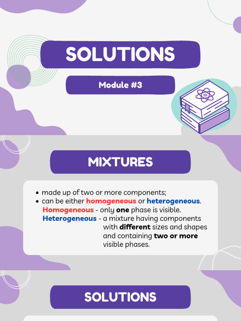 Module 3 Solutions | PDF | Molar Concentration | Mole (Unit)