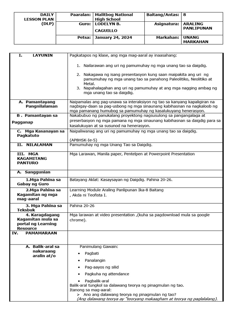 MALITBOG LP Pamumuhay NG Mga U Ag Tao | PDF