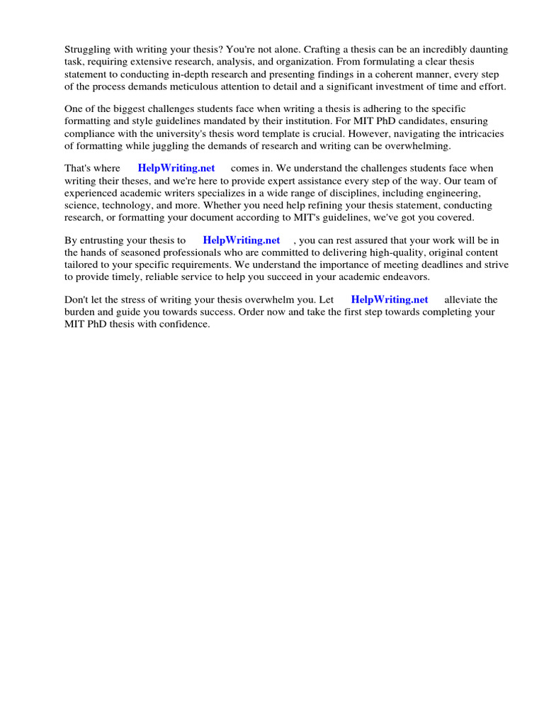 Mit PHD Thesis Word Template | PDF | Thesis | World Wide Web