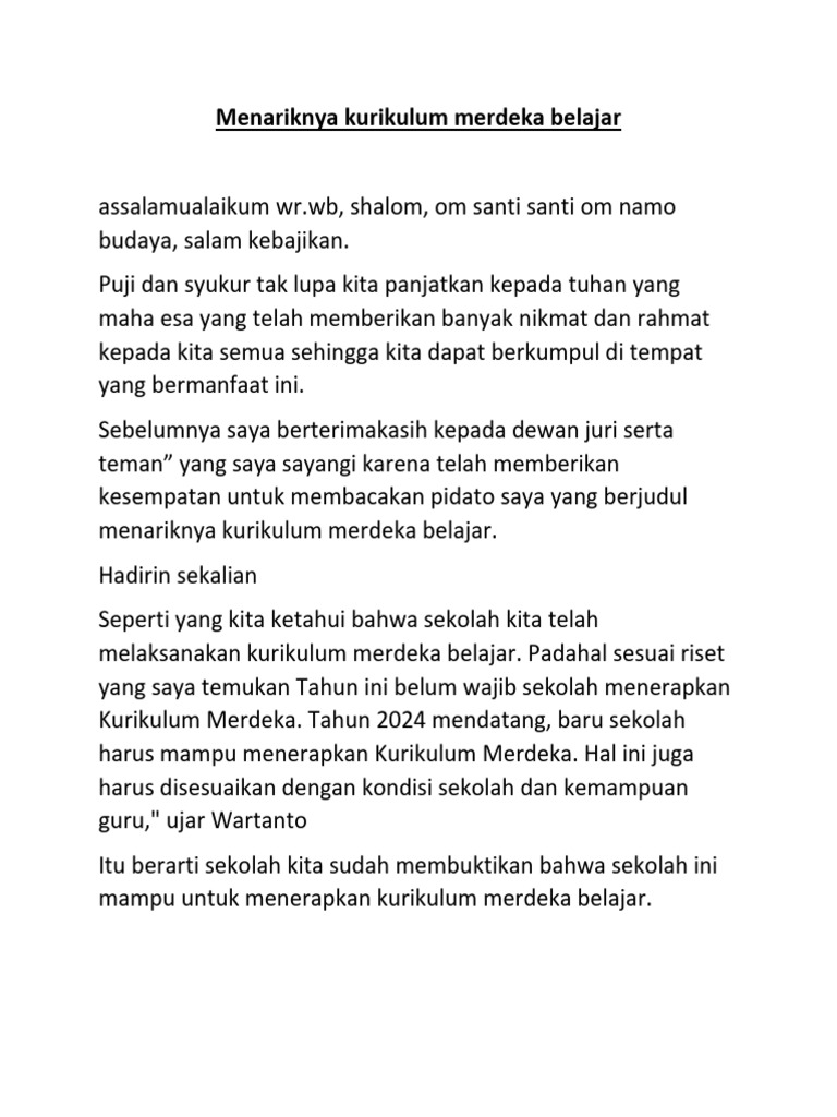 Menariknya Kurikulum Merdeka Belajar | PDF