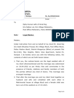 Marriage Divorce Legal Notice Format | PDF | Marriage | Divorce