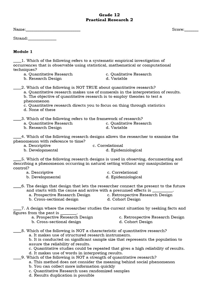 Practical Research 2 Reviewer | PDF | Statistics | Quantitative Research