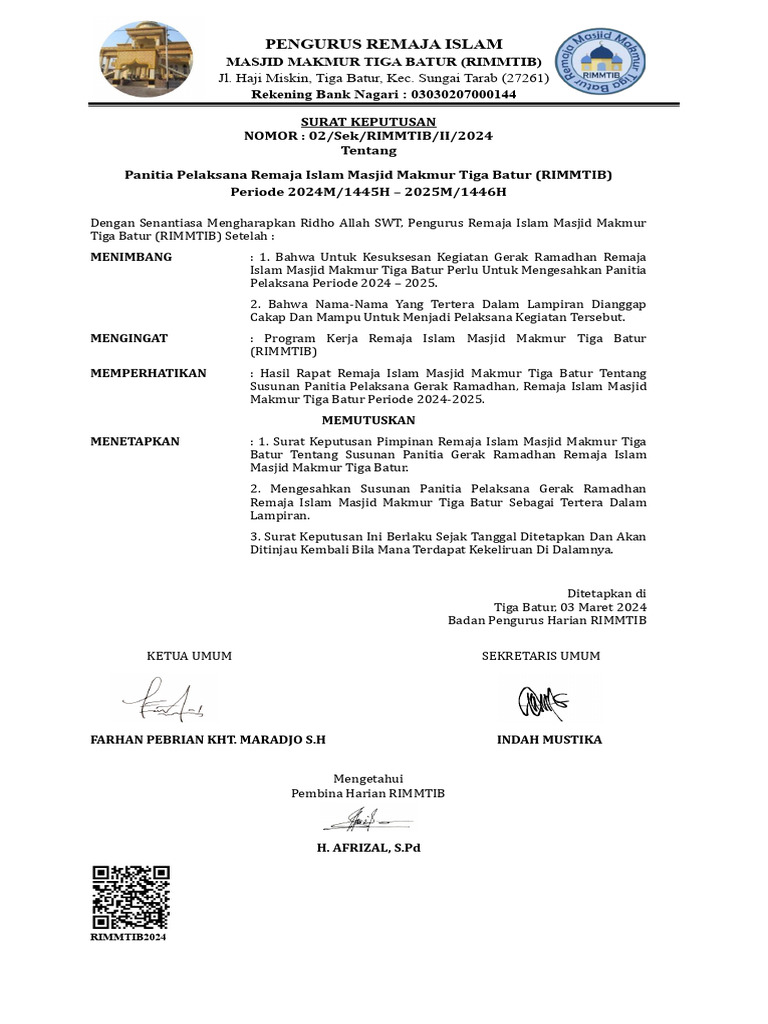 SK Panitia 2024 | PDF