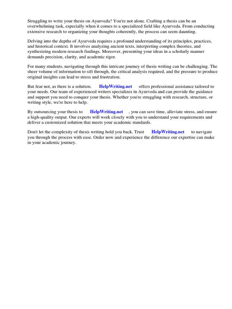 Thesis Ayurveda | PDF | Self-Improvement | Wellness