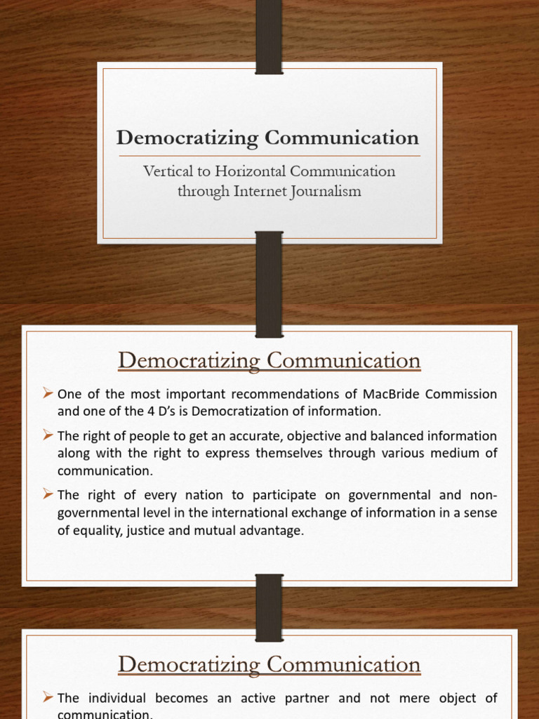 Democratizing Communication - Vertical To Horizontal Communication ...