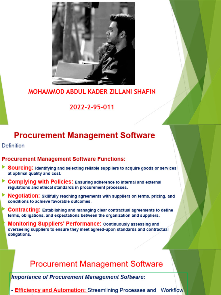 Procurement Management Software | PDF | Procurement | Supply Chain