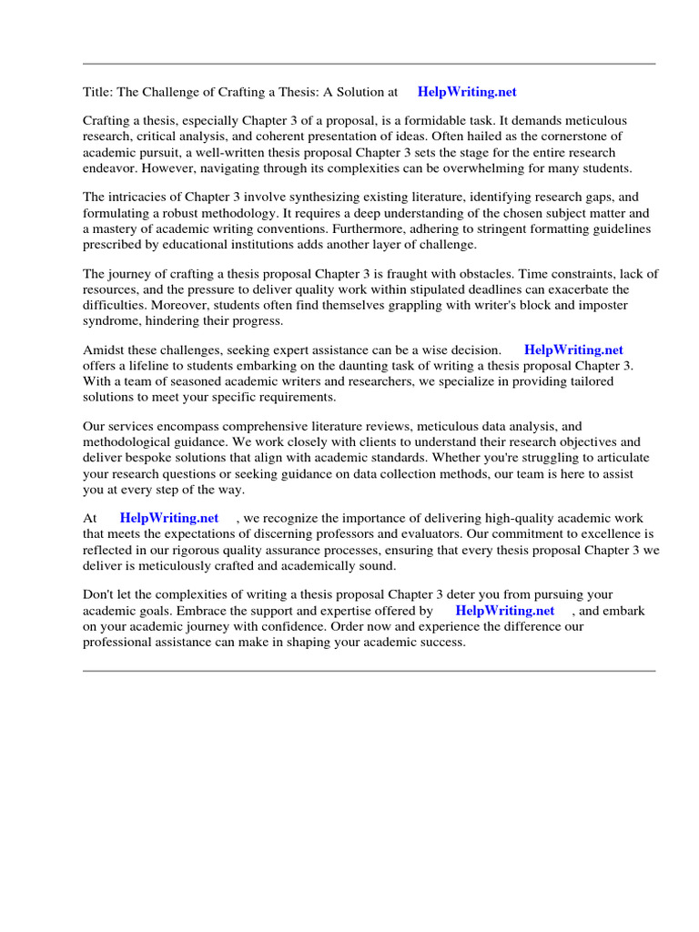 Sample of Thesis Proposal Chapter 3 | PDF | Thesis | Methodology