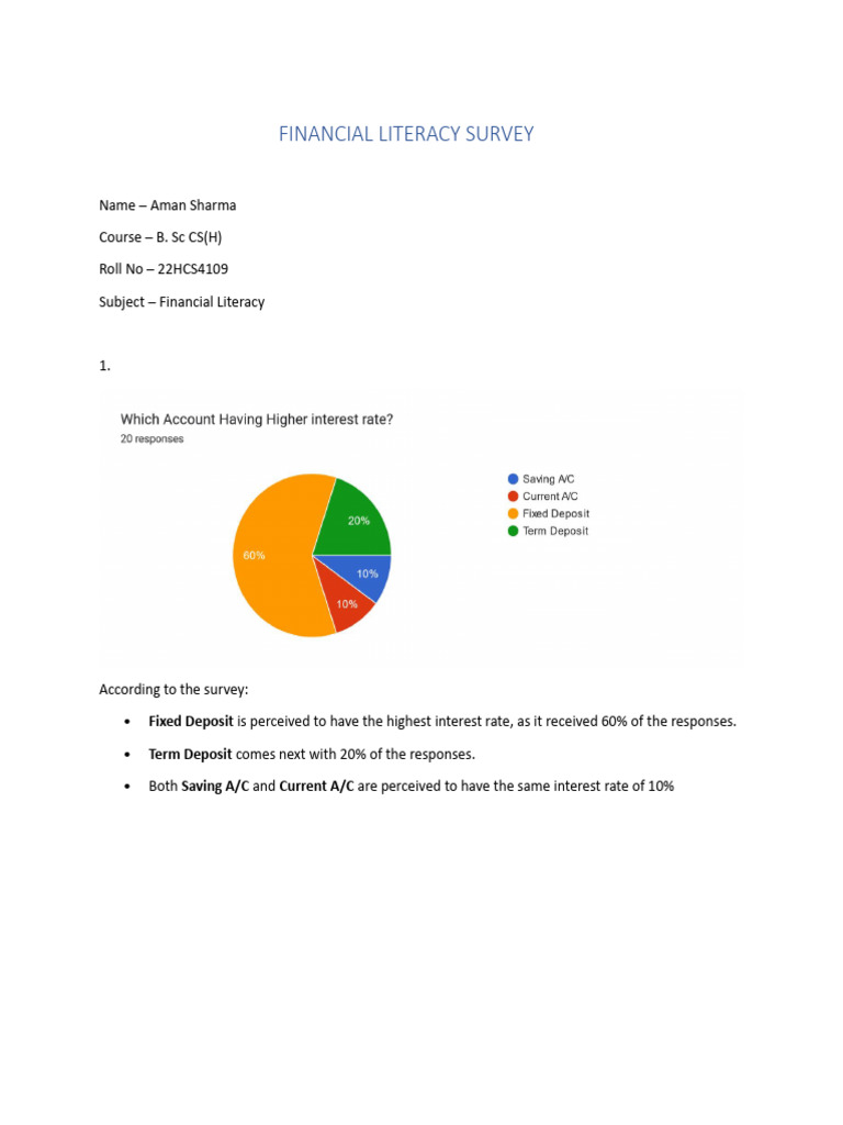 Vac - Survey Financial Literacy | PDF | Investing | Risk