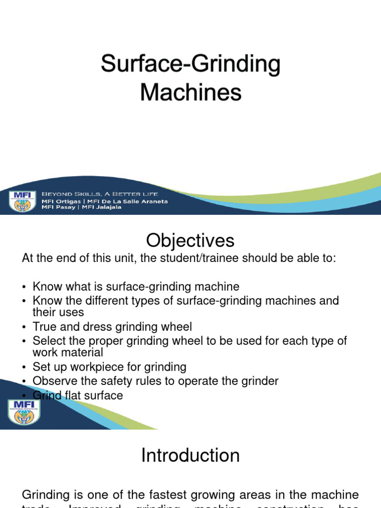 Surface-Grinding Machine | PDF | Grinding (Abrasive Cutting) | Cutting ...