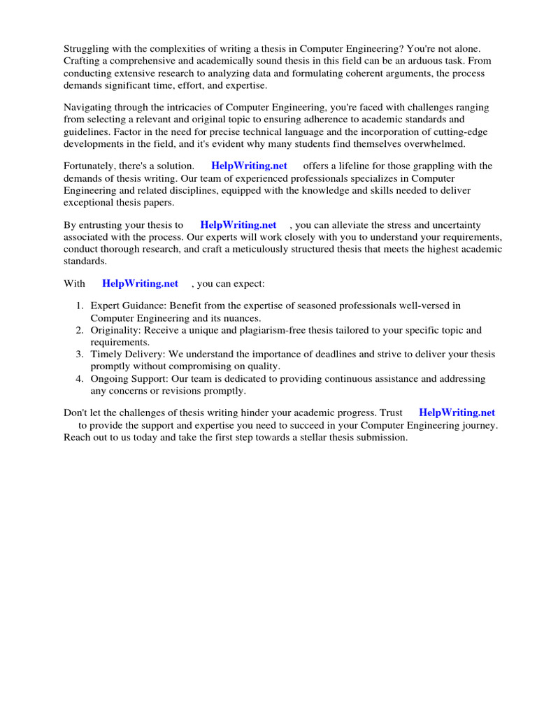 Thesis Title Computer Engineering | PDF | Thesis | Engineering