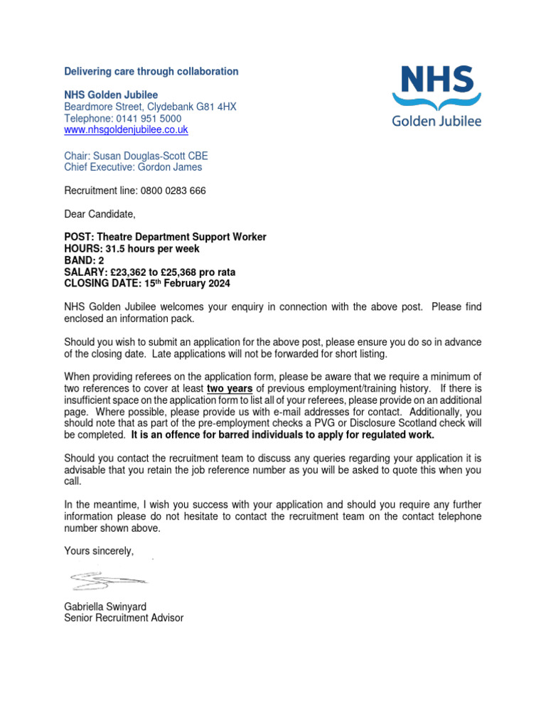 Theatre Department Support Worker Role | PDF | Pension | Nursing