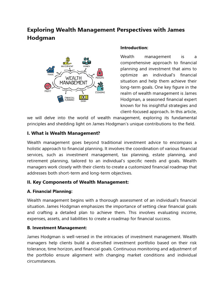 Exploring Wealth Management Perspectives With James Hodgman | PDF ...