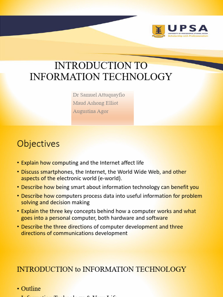 Intro To IT | PDF | Personal Computers | Input/Output