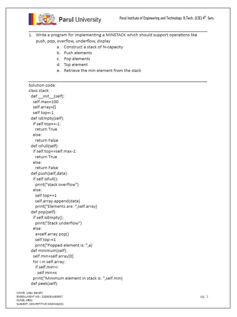 Lab Manual CC | Download Free PDF | Queue (Abstract Data Type ...