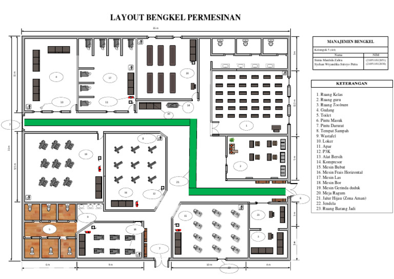 Layout Bengkel Permesinan Resmi | PDF