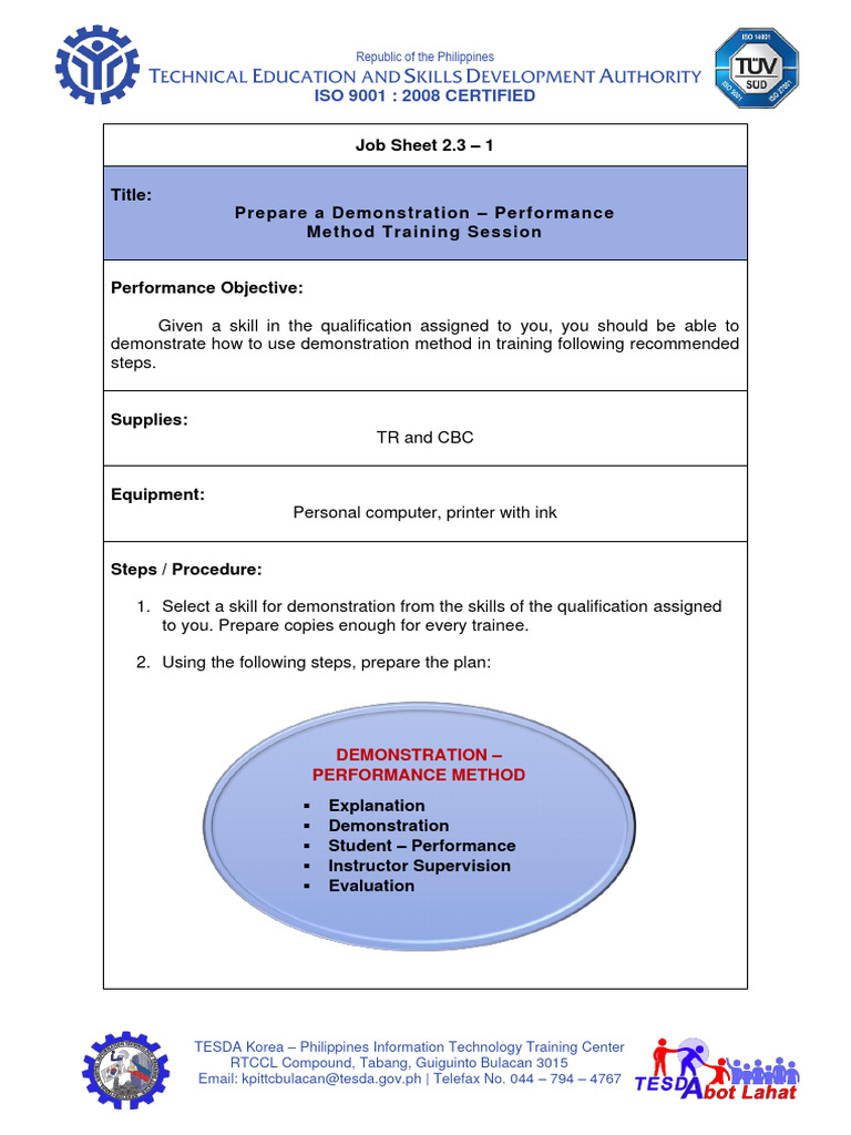 Demonstration Method Training Guide | PDF