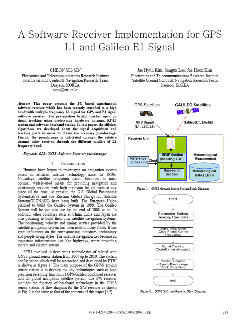 High-Bandwidth GPS/Galileo Software Receiver | PDF | Analog To Digital ...