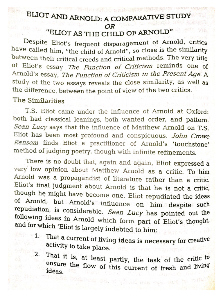 Eliot and Arnold | PDF