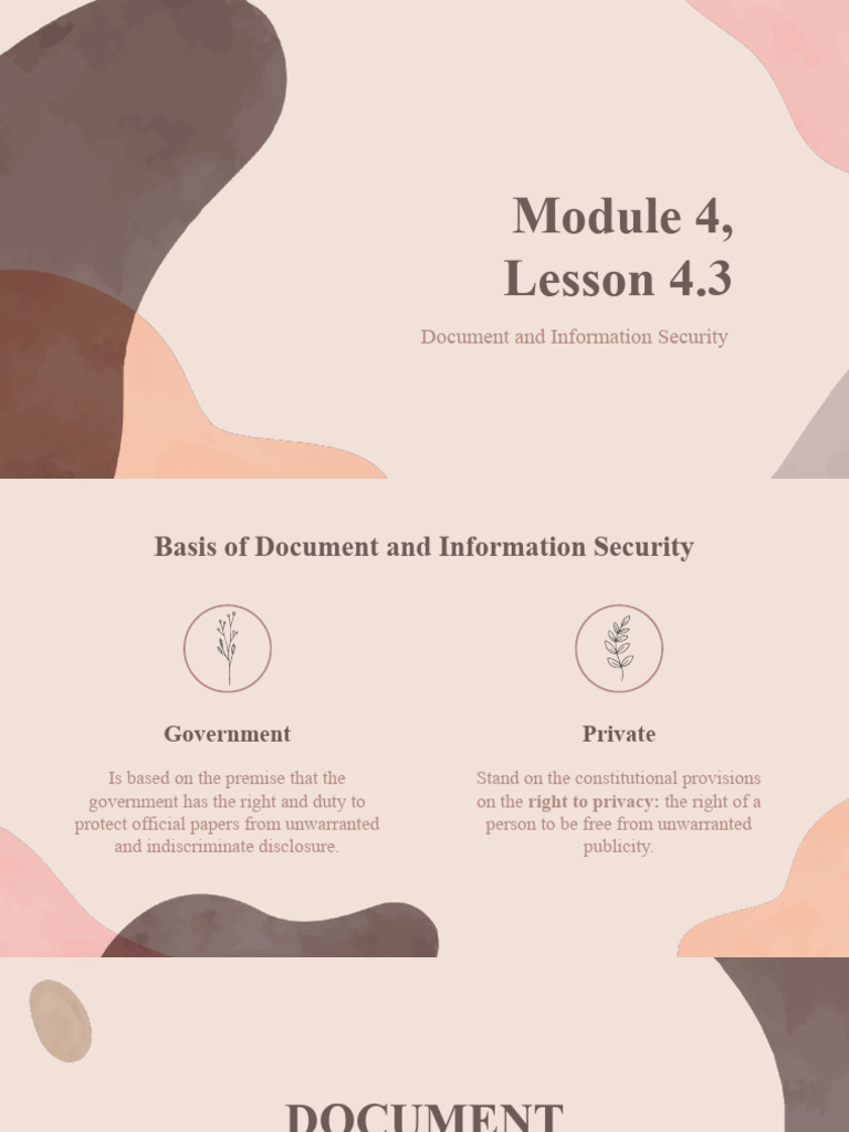 LEA 103 Report Document and Info Security | PDF | Classified Information | Trade Secret