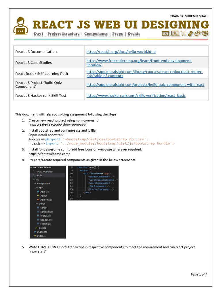 Styling React Components & Elements 1 | PDF | Bootstrap (Front End ... Styling React Components & Elements 1 | PDF | Bootstrap (Front End ...