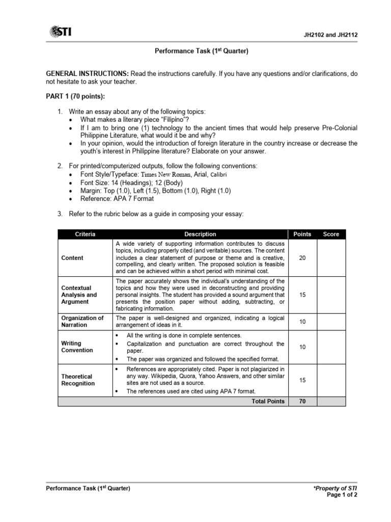 Httpselms - Sti.edufiles913488303 Performance Task 1.pdflmsauth ...