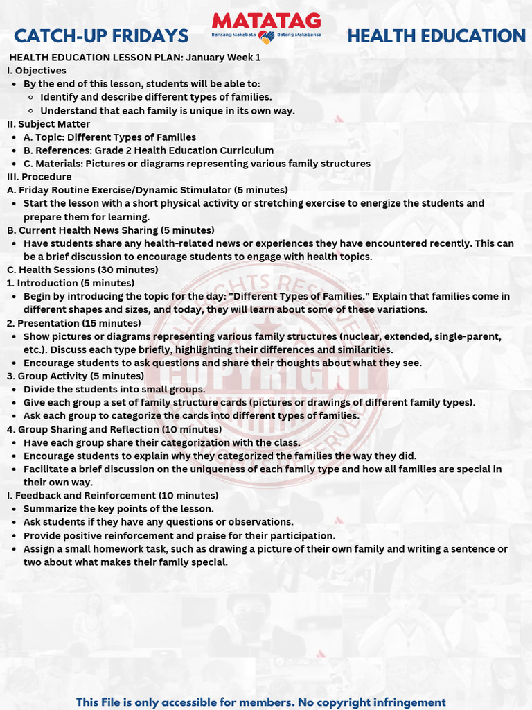 Health Education Grade 2 | PDF | Health Education | Curriculum