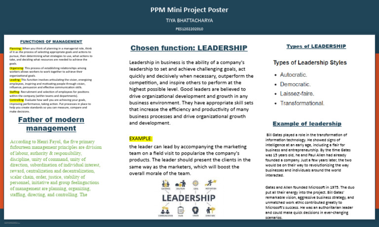 Template PPM POSTER | PDF | Leadership | Goal