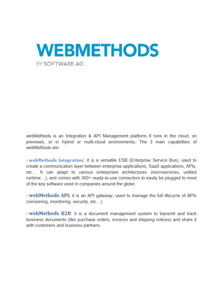 Webmethods Is An Integration | PDF | Distributed Computing Architecture | Software Architecture
