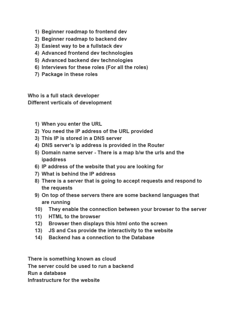 Roadmap MS FS | PDF | Java Script | Domain Name System