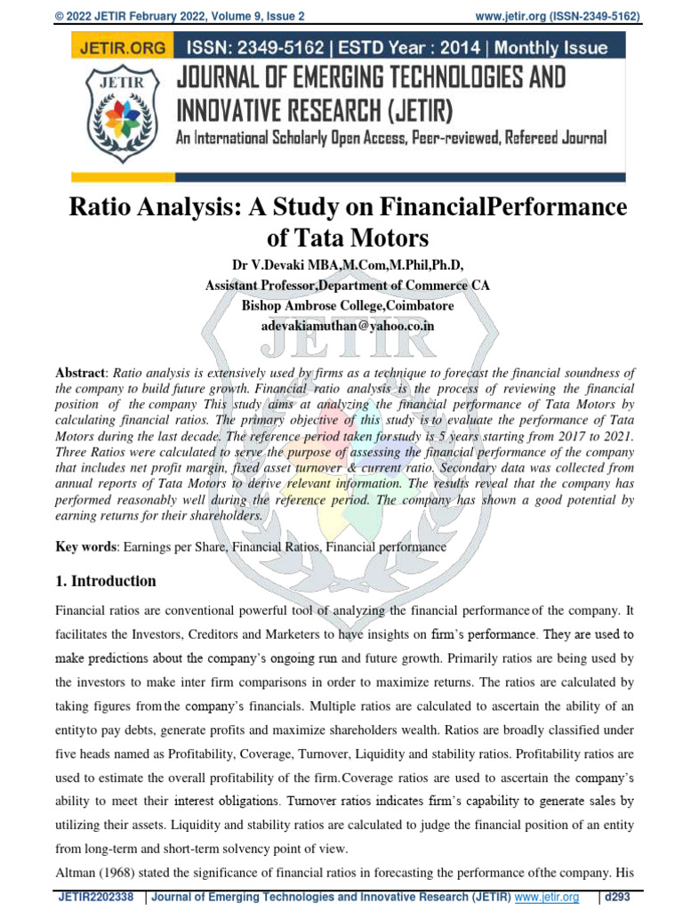 Ac Research Paper 2 Tata Motors | PDF