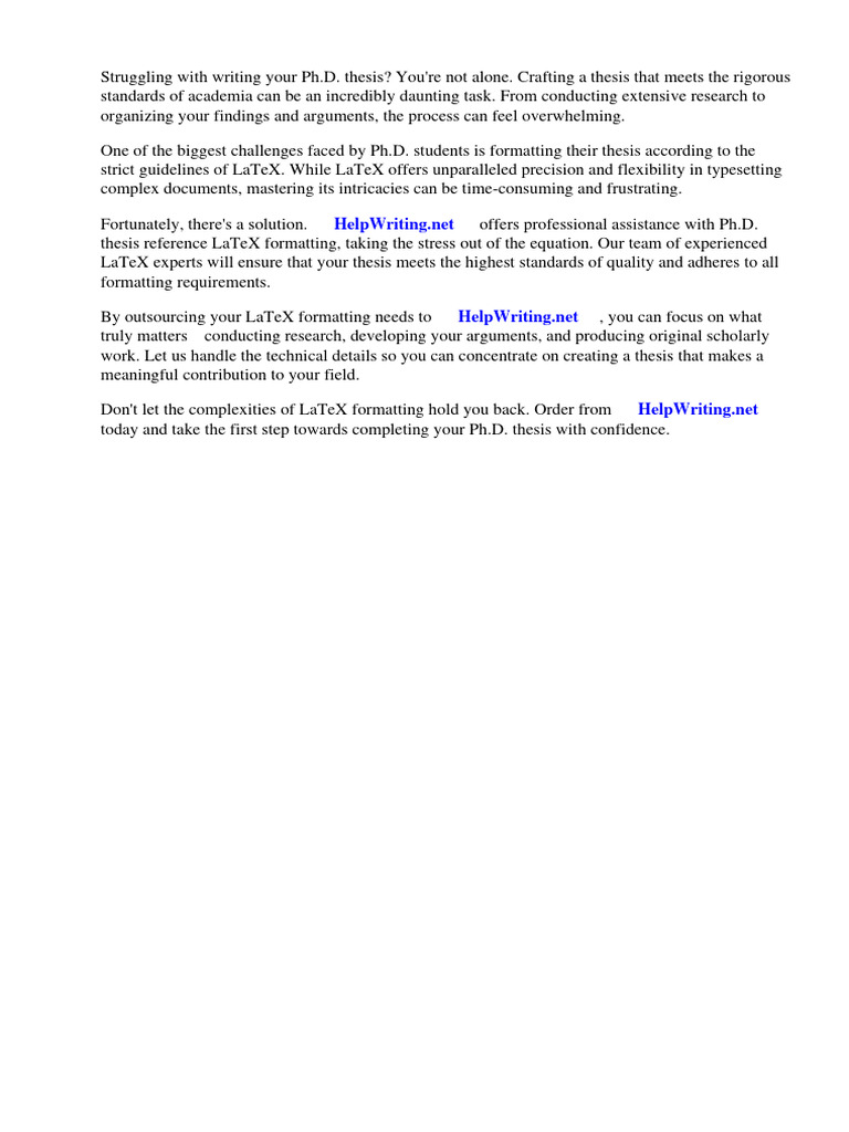 PHD Thesis Reference Latex | PDF | Thesis | Page Layout