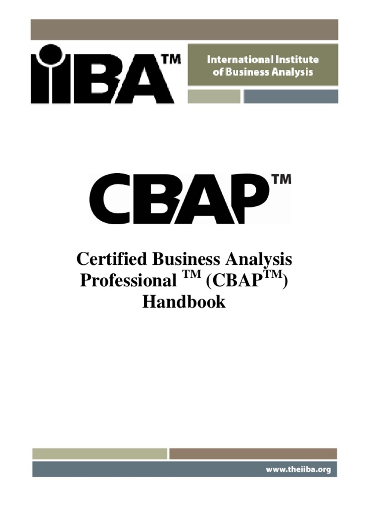 CBAP Handbook | PDF | Professional Certification | Business Analysis