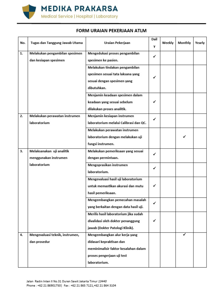 Form Uraian Pekerjaan | PDF