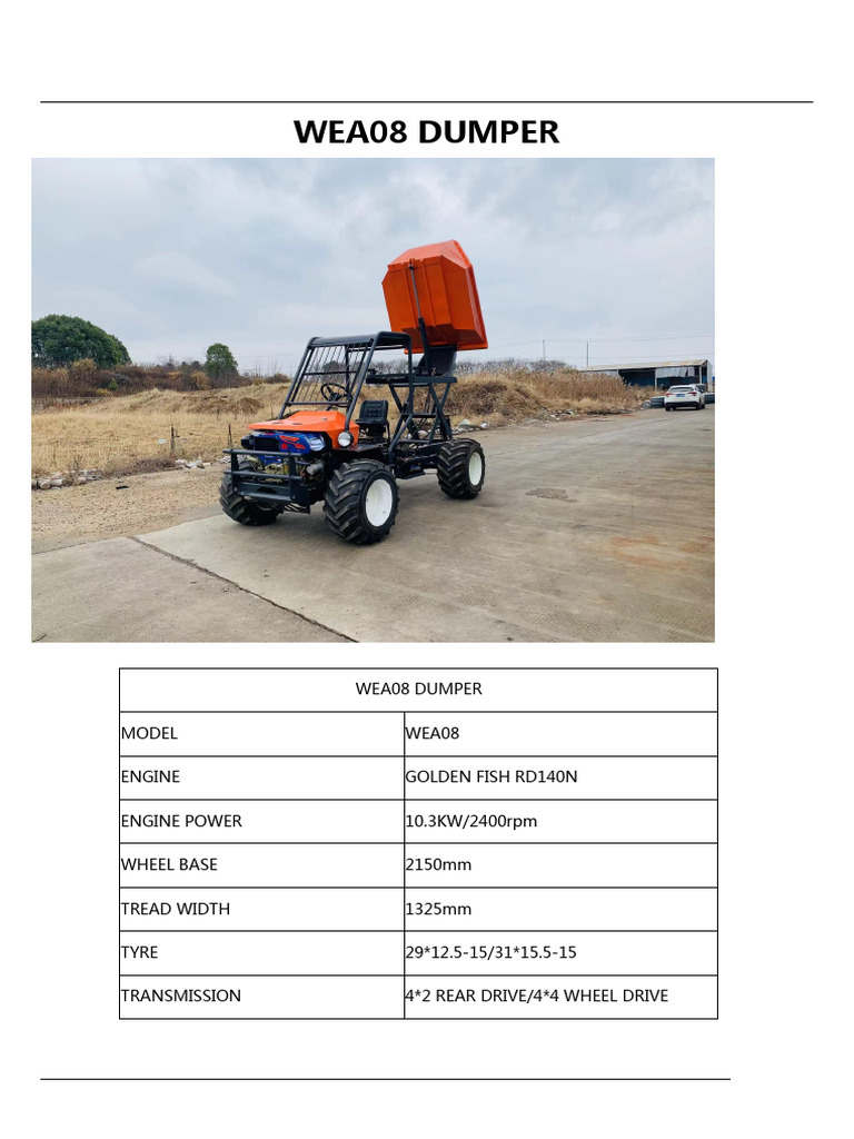 金飞鱼WEA08 DUMPER SPECIFICATION | PDF