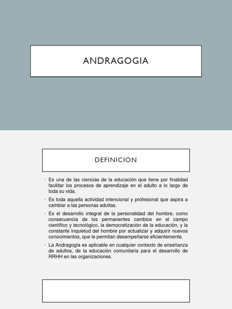 Andragogía: Aprendizaje en Adultos | PDF | Aprendizaje | Adultos