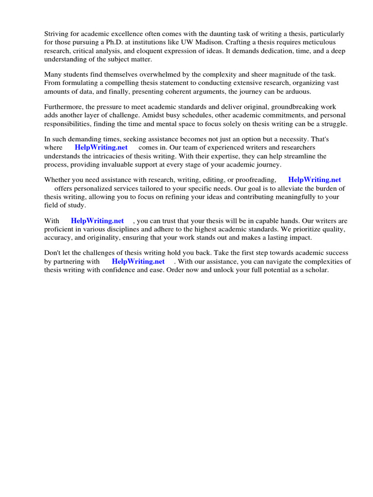 Uw Madison PHD Thesis | PDF | Thesis | University Of Wisconsin–Madison