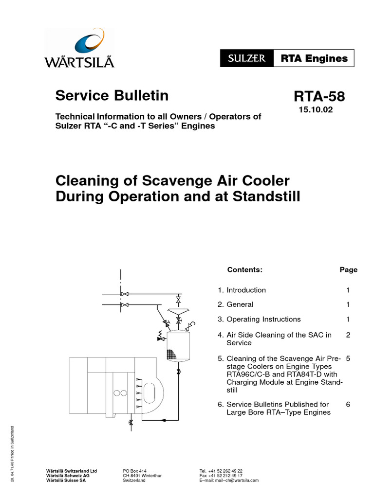 RTA-58 - Cleaning of Scavenging Air Cooler During Operation and at ...