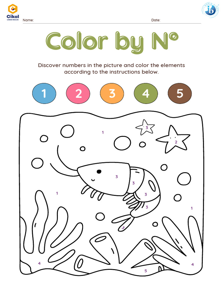Color by Number Worksheet Set | PDF